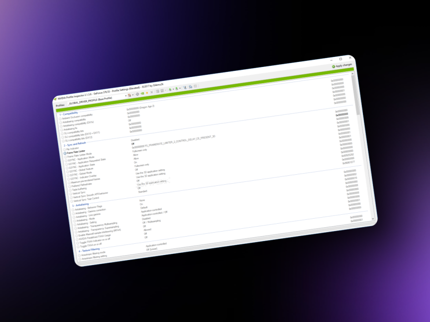 Jak Nvidia Inspector zwiększa wydajność i jakość obrazu karty graficznej? - oGET